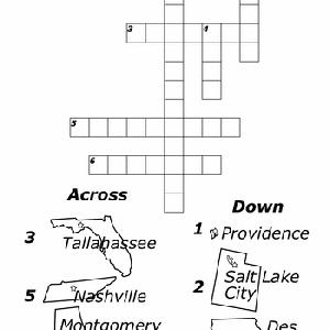 State Capitals Crossword | Education.com