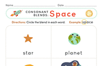 Beginning and Ending Consonant Blends Set | Education.com