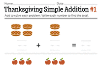Thanksgiving Math: Addition and Subtraction | Education.com