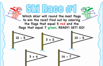 Ski Race Math Facts: 10 Worksheets | Education.com