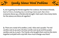 Halloween Multiplication Word Problems | Education.com