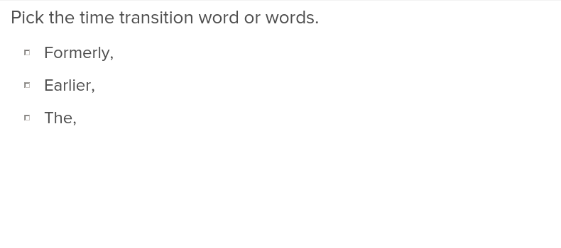 Comma After Transition Words for Passage of Time 2 | Exercise ...