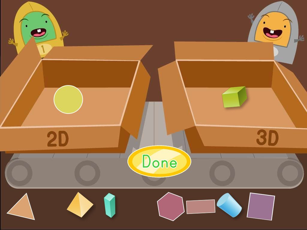 2D And 3D Shapes Math Game