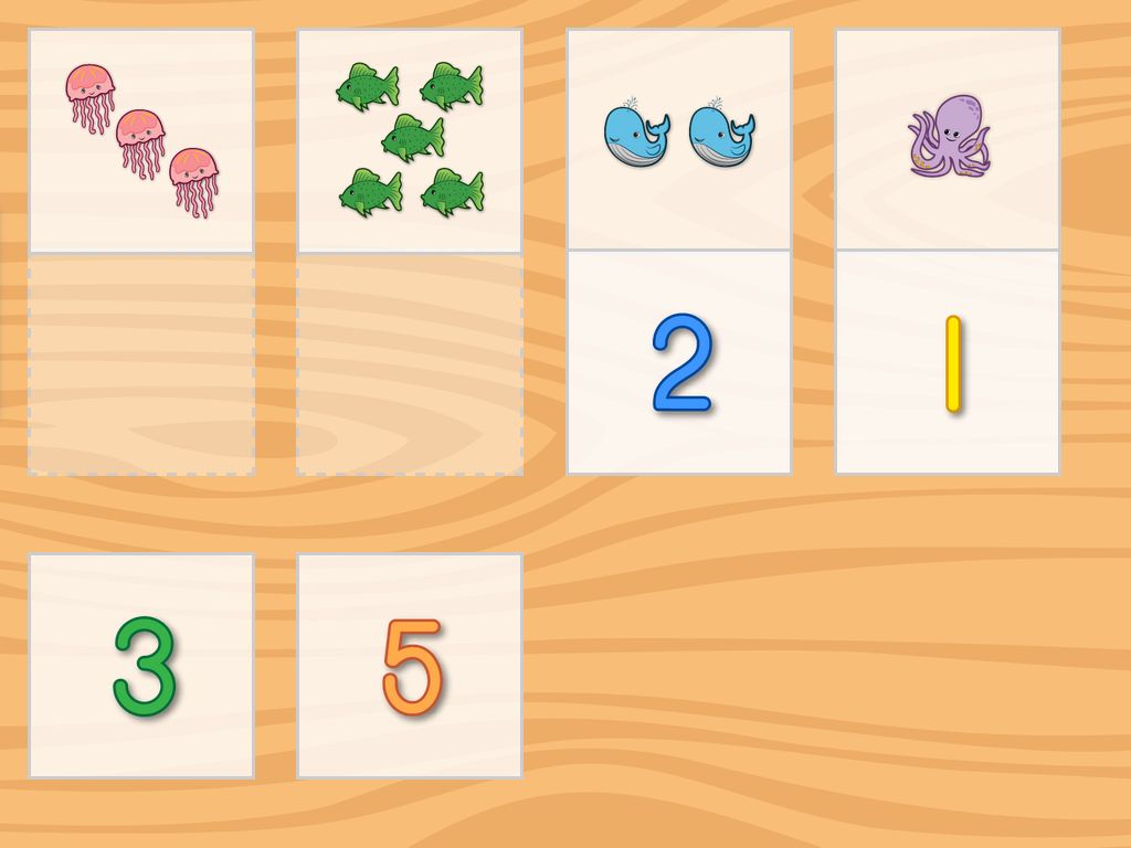 Number Pictures Matching Math Game