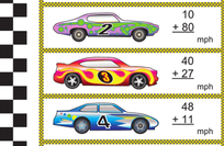 Faster, Faster! Race Car Addition Worksheets | Education.com