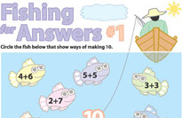 Fishing For Answers: 1st Grade Math Facts Worksheets | Education.com