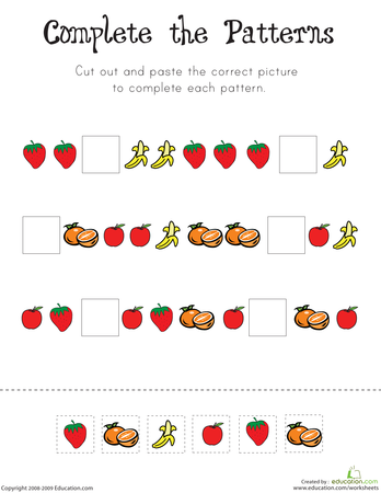 Patterns and Word Problems | Printable Workbook | Education.com