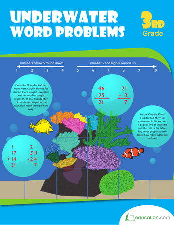 Underwater Word Problems | Workbook | Education.com