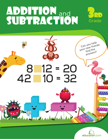 3rd - 4th Grade Addition and Subtraction Mixed Practice Educational ...