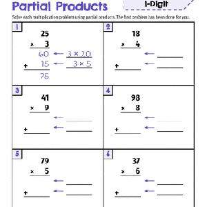 Multiplying Using Partial Products | Education.com