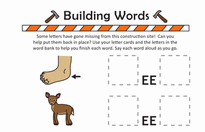 Kindergarten Build-a-Word Worksheets | Education.com