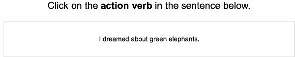Action Verb Online Exercises | Education.com