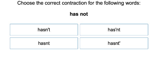 Contraction Exercises | Education.com
