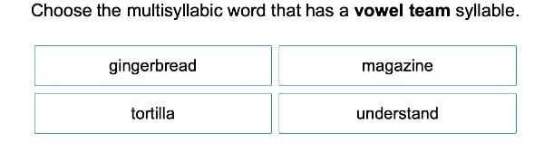 4th Grade Multiple Syllable Word Online Exercises | Education.com