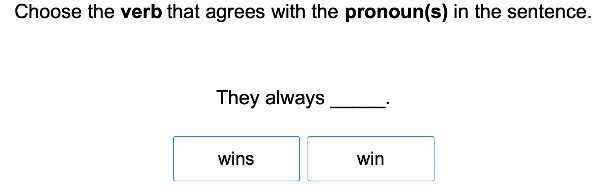 Common Core Subject-Verb Agreement Online Exercises | Education.com