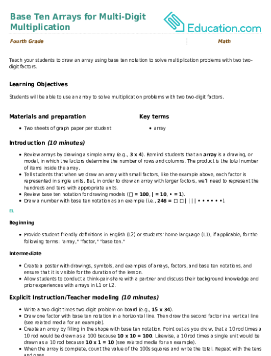 identifying-two-digit-numbers Lesson Plans | Education.com