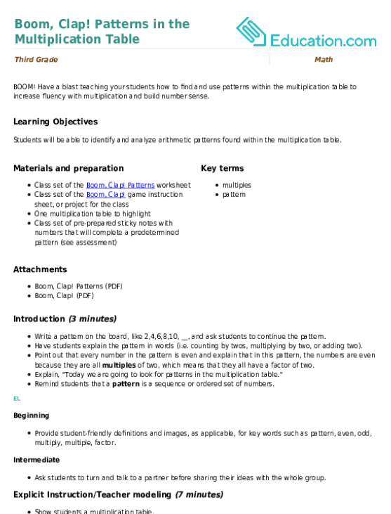 3rd Grade Math Lesson Plans| Page 4 | Education.com
