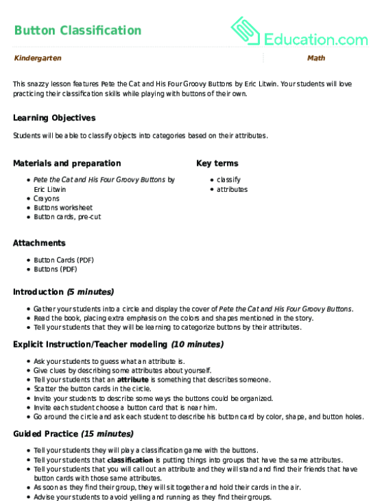Kindergarten Lesson Plans| Page 11 | Education.com