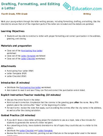 Free Printable Grammar Lesson Plans for Kids | Education.com