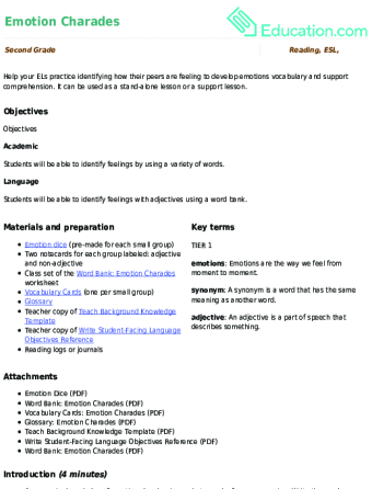 2nd Grade Social Emotional EL Support Resource Educational Resources ...