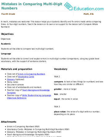 identifying-two-digit-numbers Lesson Plans | Education.com