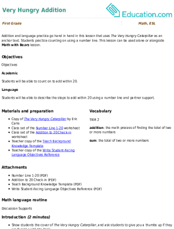 1st Grade Addition Lesson Plans | Education.com