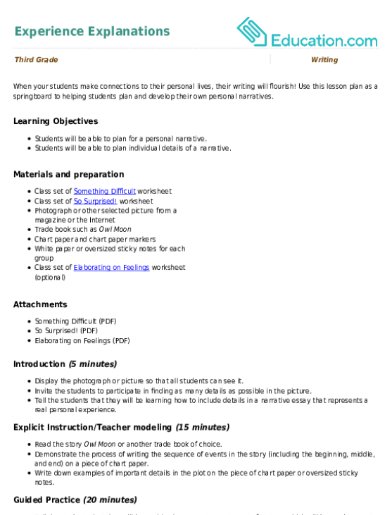 Lesson Plans for Writing| Page 3 | Education.com