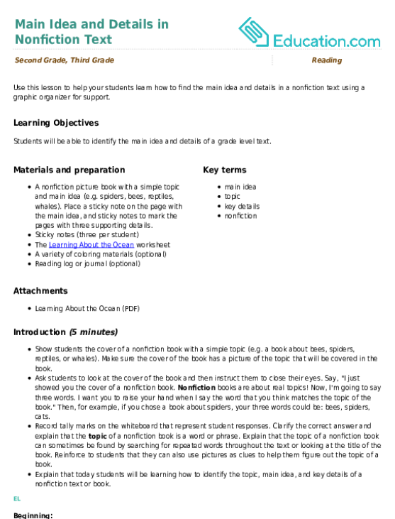 Common Core English Language Art Lesson Plans | Education.com