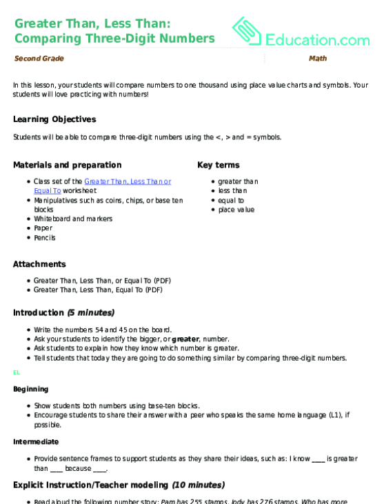 place-value-and-two-digit-numbers Lesson Plans | Education.com