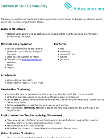 Kindergarten Community and Culture Lesson Plans | Education.com