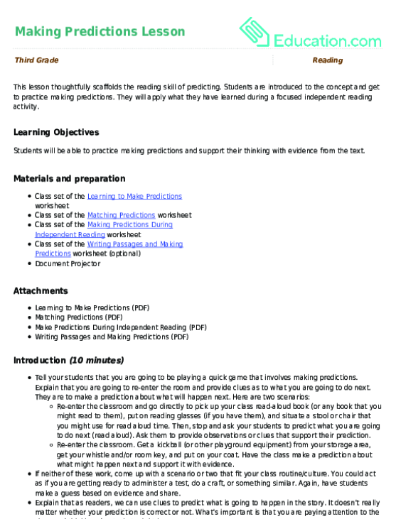 Free Printable Lesson Plans for 3rd Grade| Page 12 | Education.com