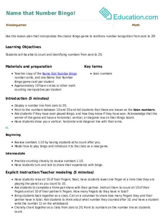 K - 1st Grade Number Lesson Plans | Education.com