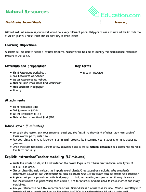 1st Grade Plant Educational Resources | Education.com