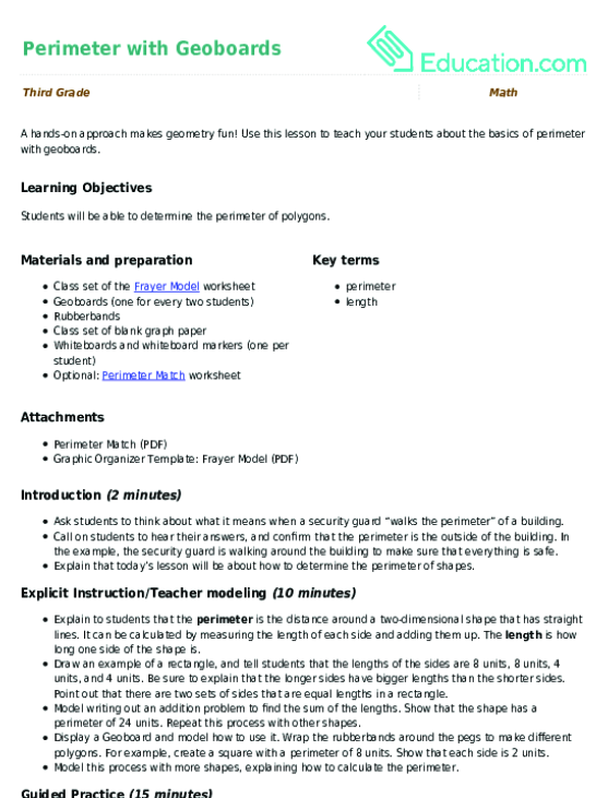 3rd Grade Math Lesson Plans| Page 4 | Education.com