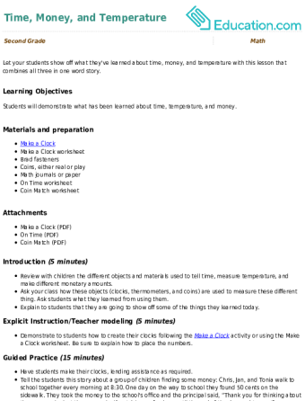 2nd - 4th Grade Measuring Temperature Lesson Plans | Education.com
