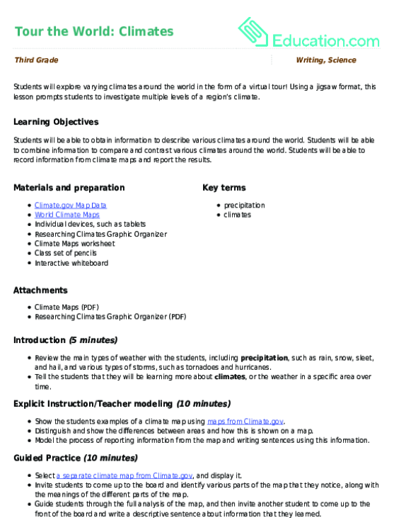 2nd - 5th Grade Measuring Temperature Lesson Plans | Education.com