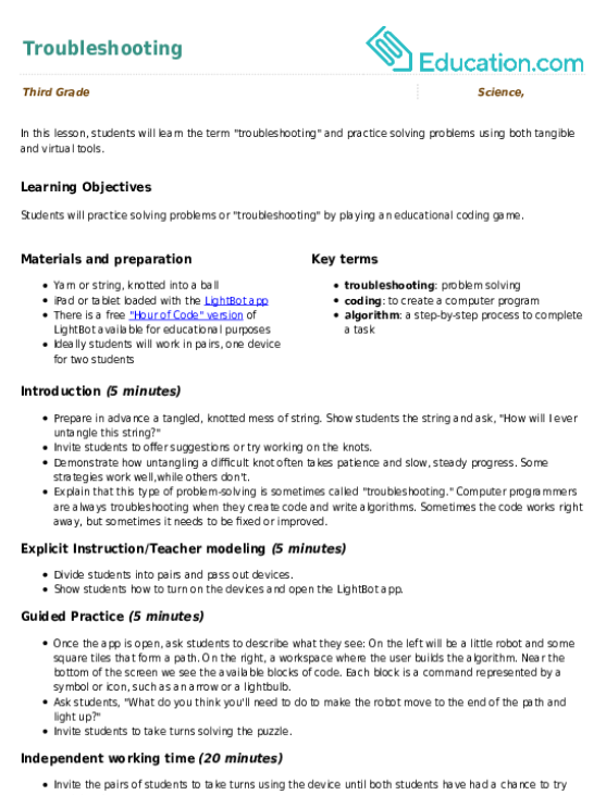 3rd Grade Computer Science Educational Resources | Education.com