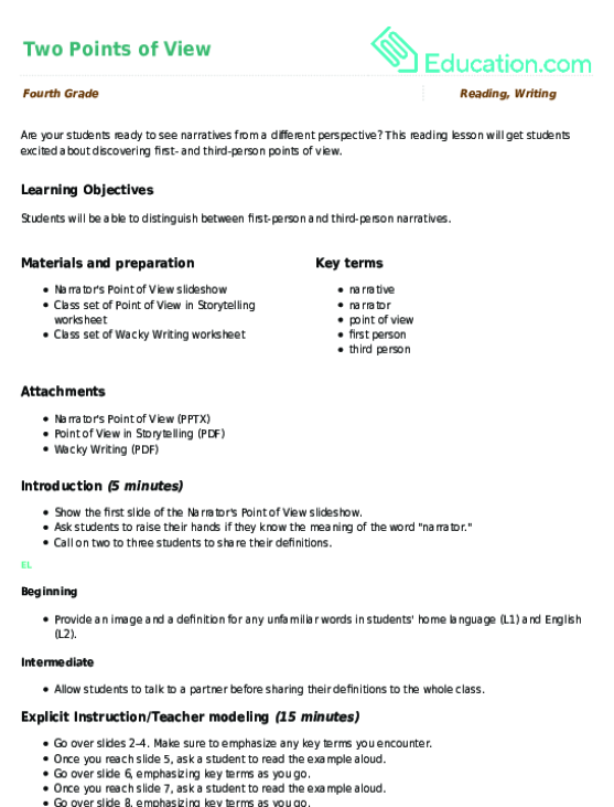 Lesson Plans for Writing| Page 3 | Education.com