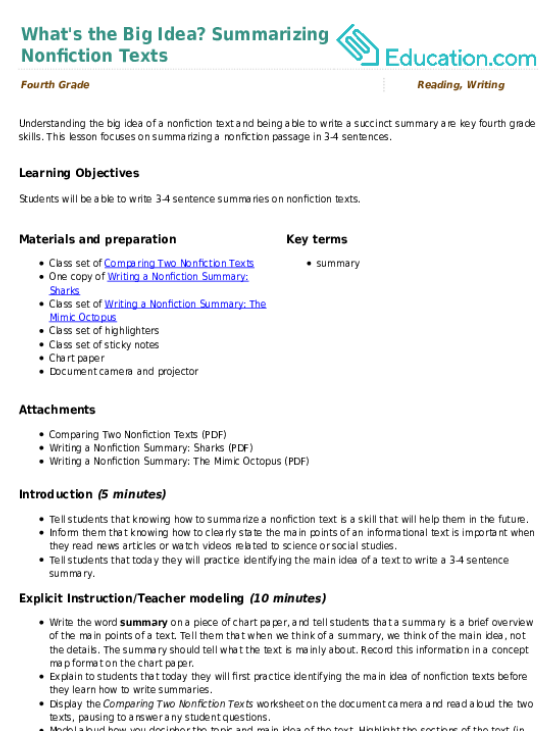 4th Grade Reading & Writing Lesson Plans | Page 7 | Education.com