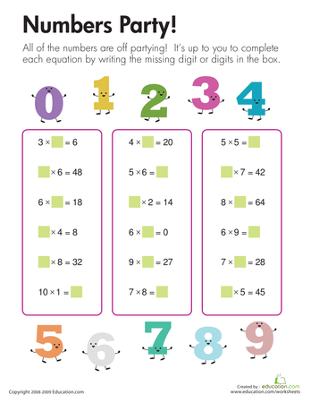Multiplication Basics | Printable Workbook | Education.com