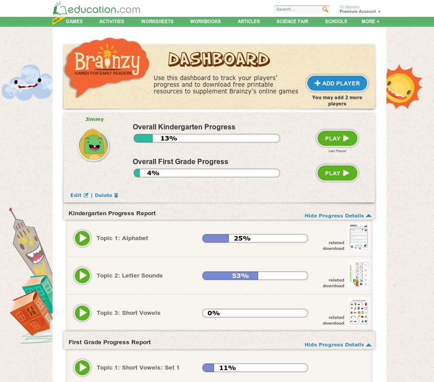 Brainzy Math and Reading Program